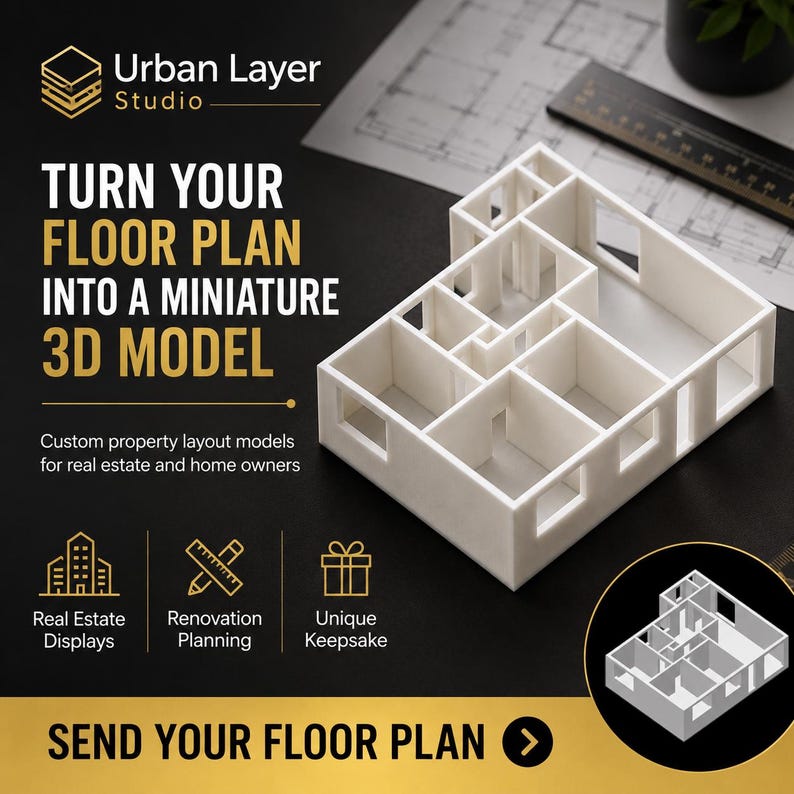 Custom 3D Floor Plan Model | Architectural House Layout Replica, Home ...
